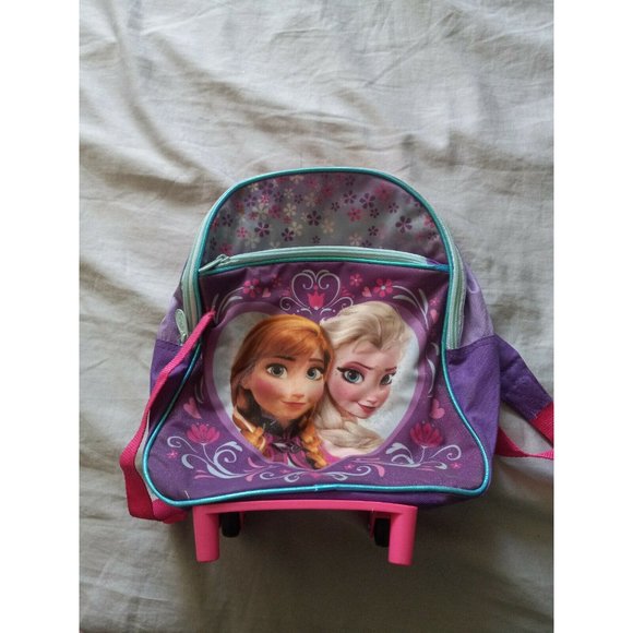 Disney | Accessories | Disney Frozen Rolling Backpack W Adjust Handle 3 ...